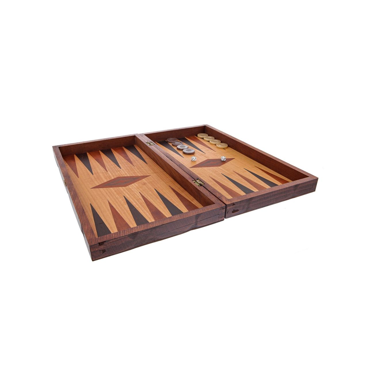 Backgammon Game Set - Wooden Handmade - "The Earth" - Small