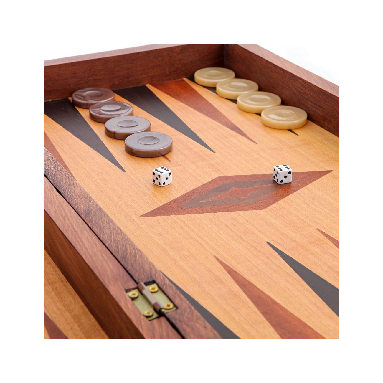 Backgammon Game Set - Wooden Handmade - "The Earth" - Small