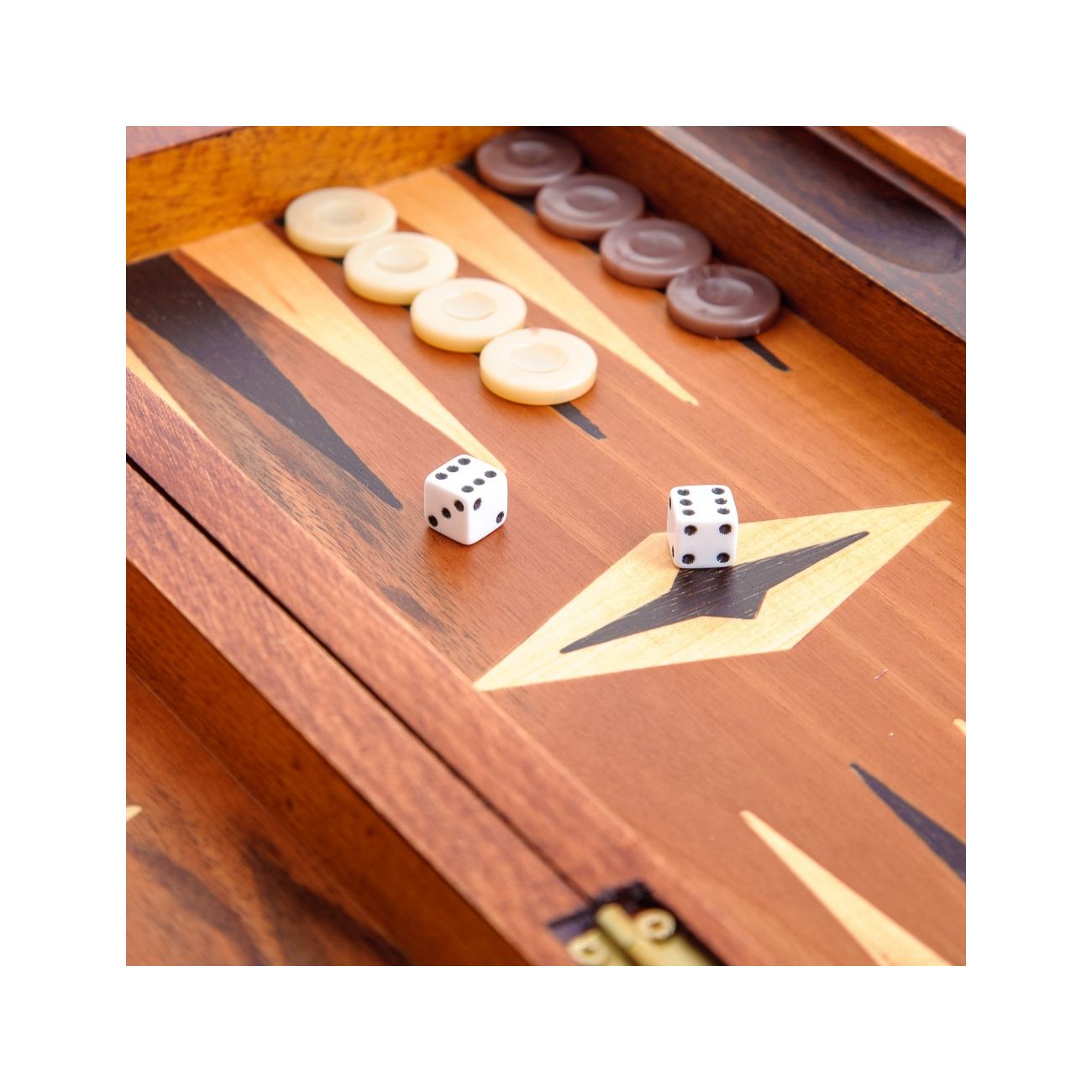 Backgammon Deluxe Game Set - Handmade Walnut Wood - Medium