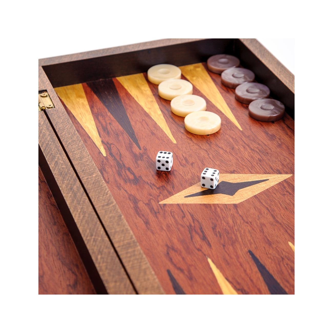 Backgammon Game Set - Wooden Handmade - "The Lighthouse" Design - Medium