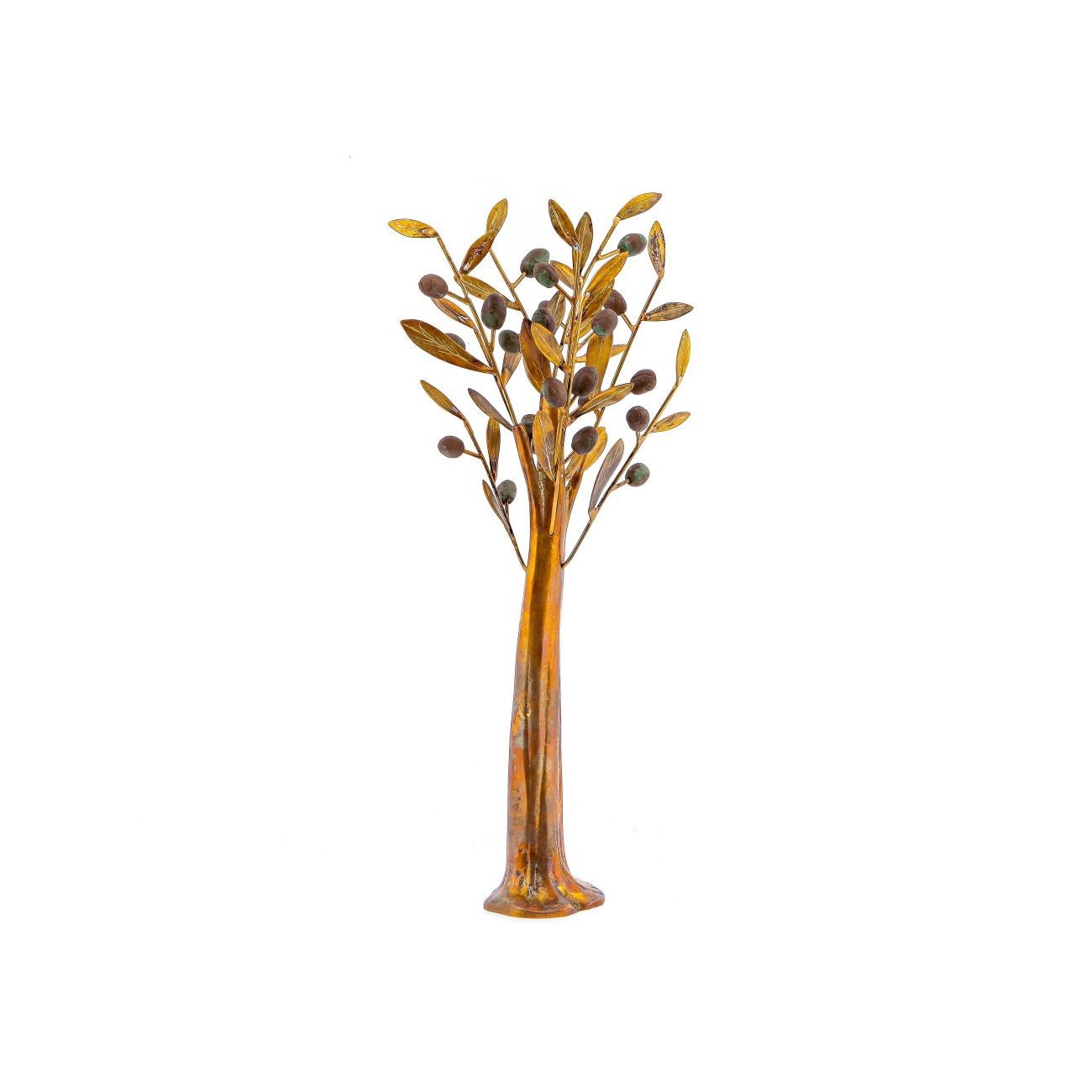 Olive Tree Sculpture - Handmade Bronze & Ceramic - Modern Art Table ...