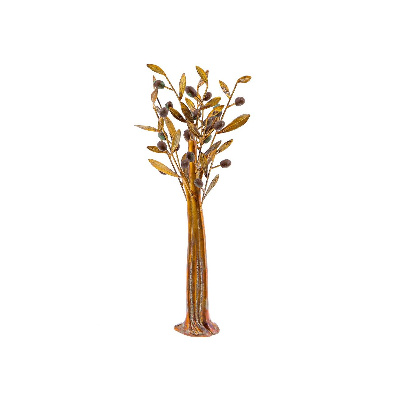 Olive Tree Sculpture - Handmade Bronze & Ceramic - Modern Art Table ...