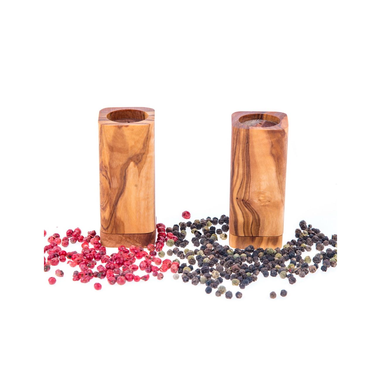 Olive Wood Salt & Pepper Shakers Set of 2 - Kitchen Accessories