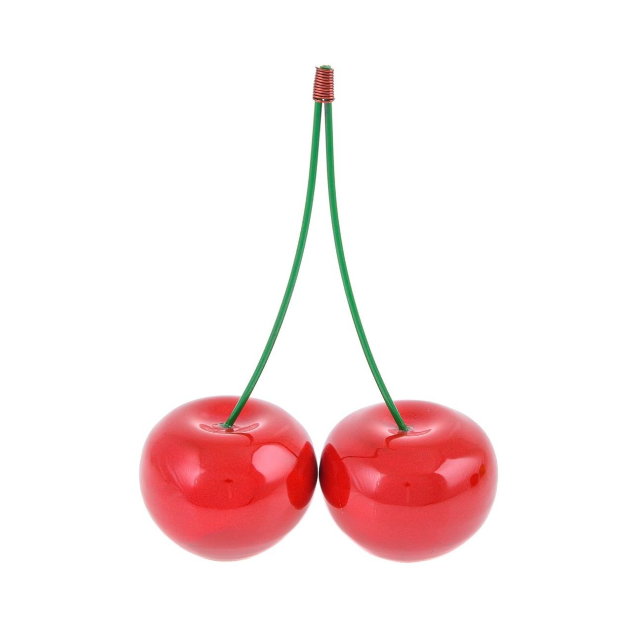 Red Cherry, Large Double - Modern Handmade Ceramic Decor Ornament - 8.2 ...