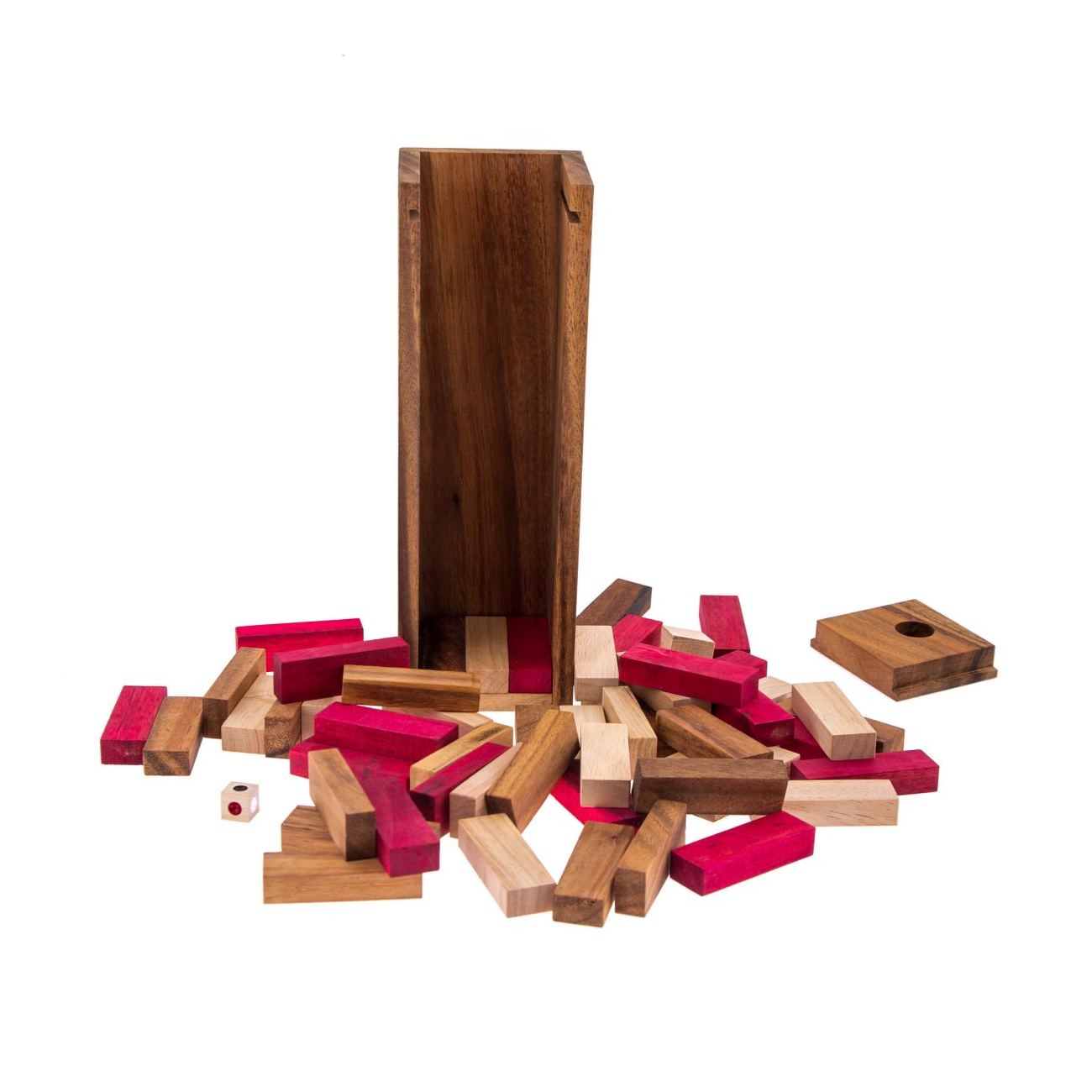 Jenga Tower Brain Teaser Game - Handmade Wooden Mind Puzzle