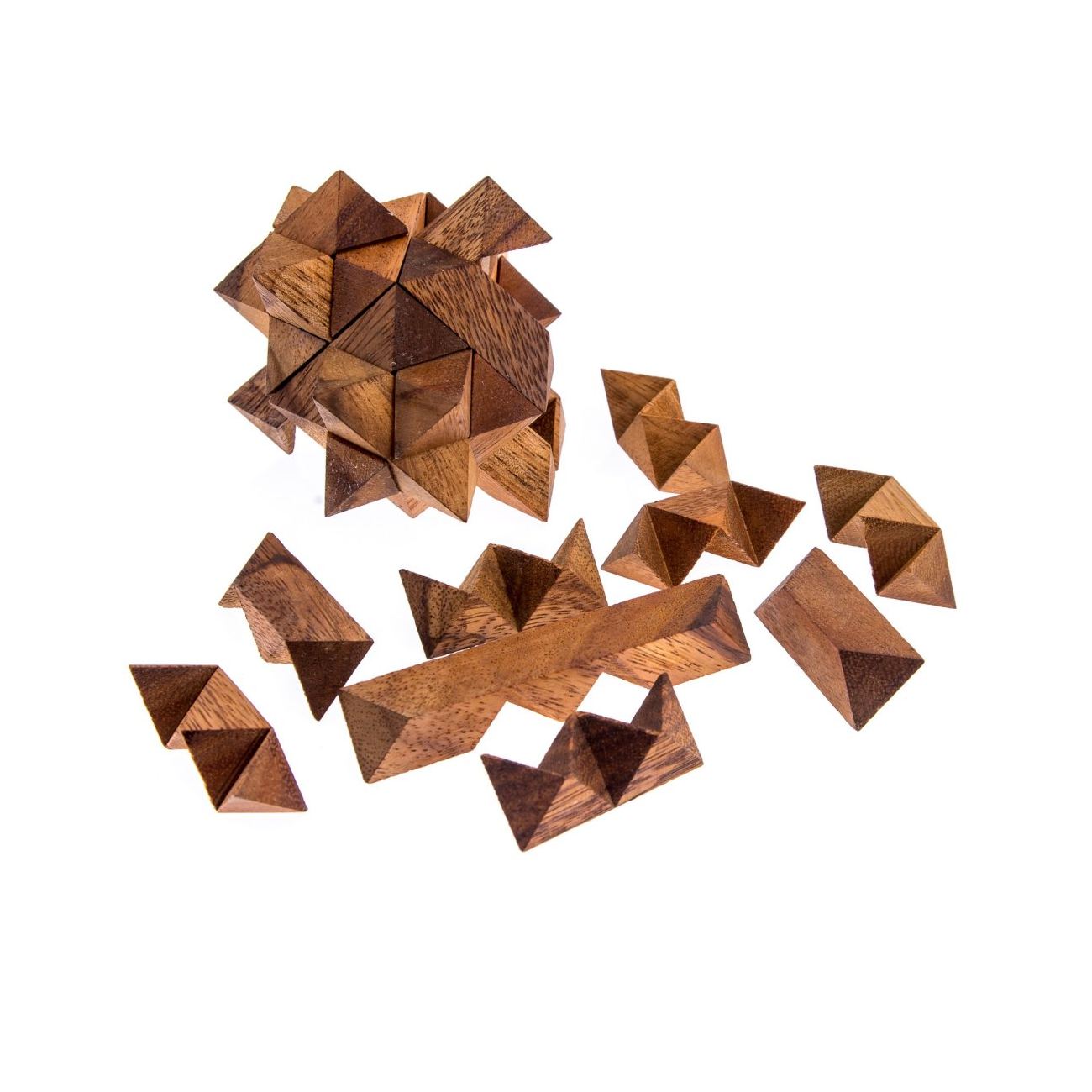 "Magic Ball" 3D Brain Teaser Game - Handmade Wooden Mind Puzzle