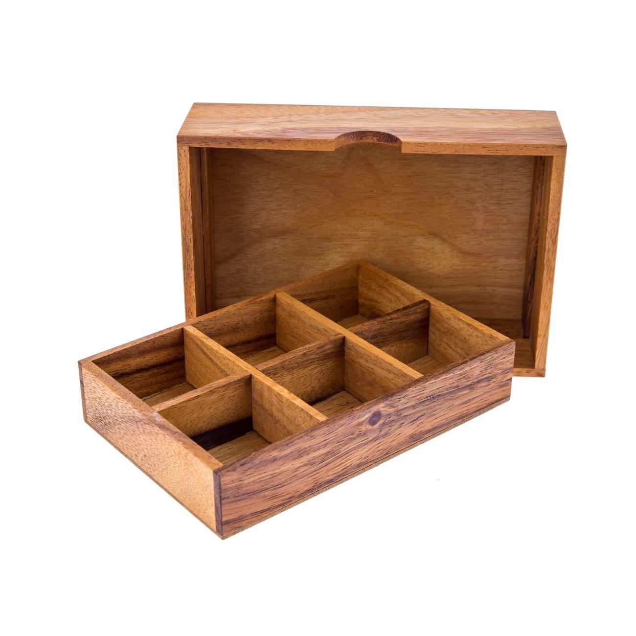 Set of 6 3D Brain Teaser Games - Handmade in a Wooden Box - Mind Puzzles