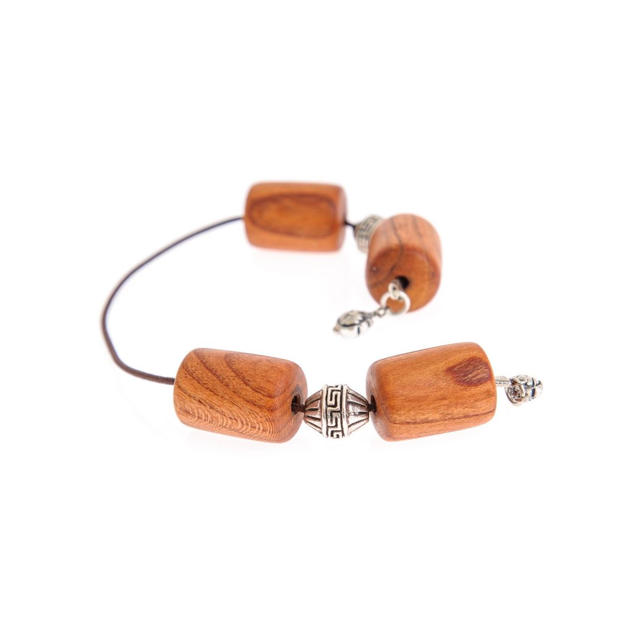 Greek Begleri, Almond Wood Beads on Pure Silk Cord