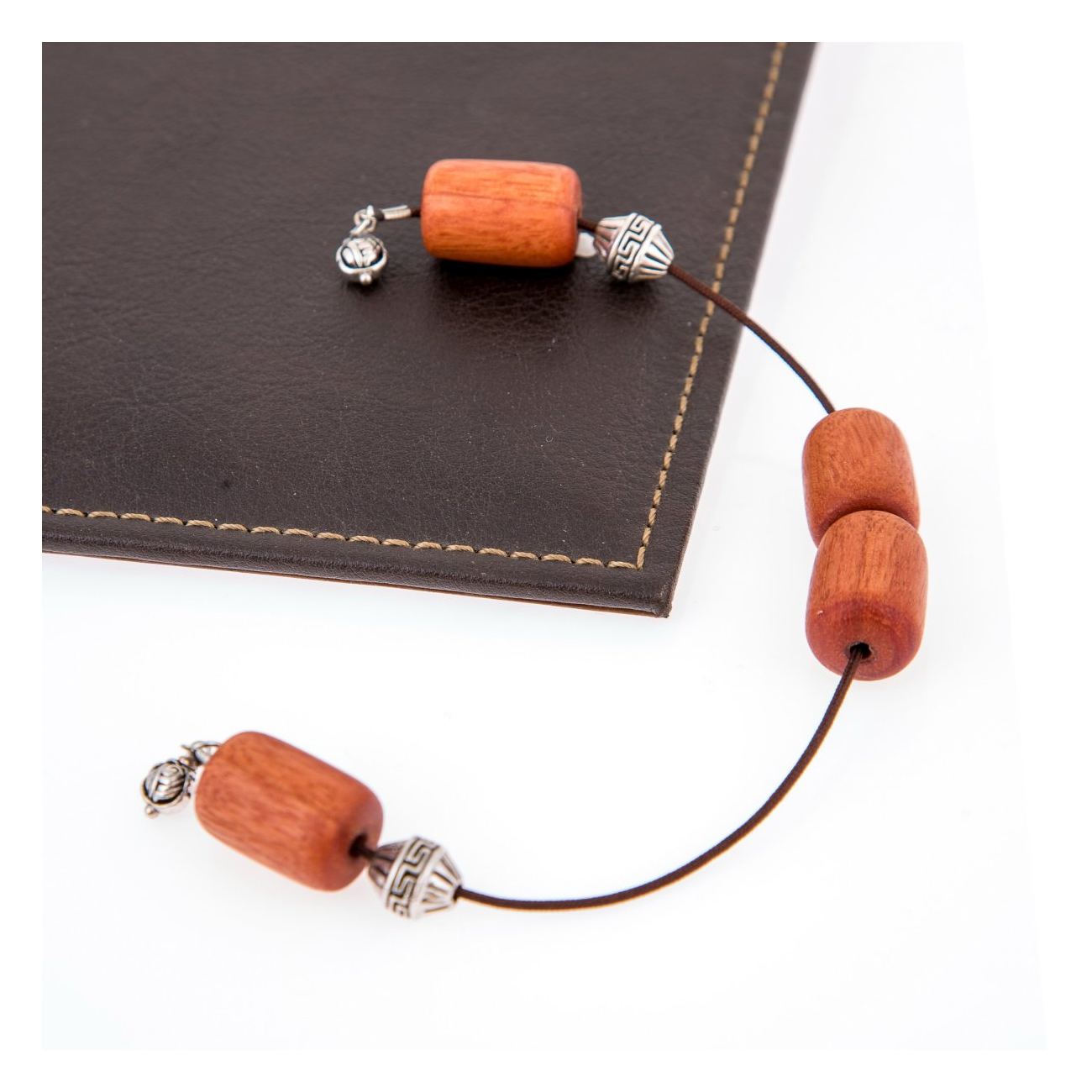 Greek Begleri, Eucalyptus Wood Beads on Pure Silk Cord