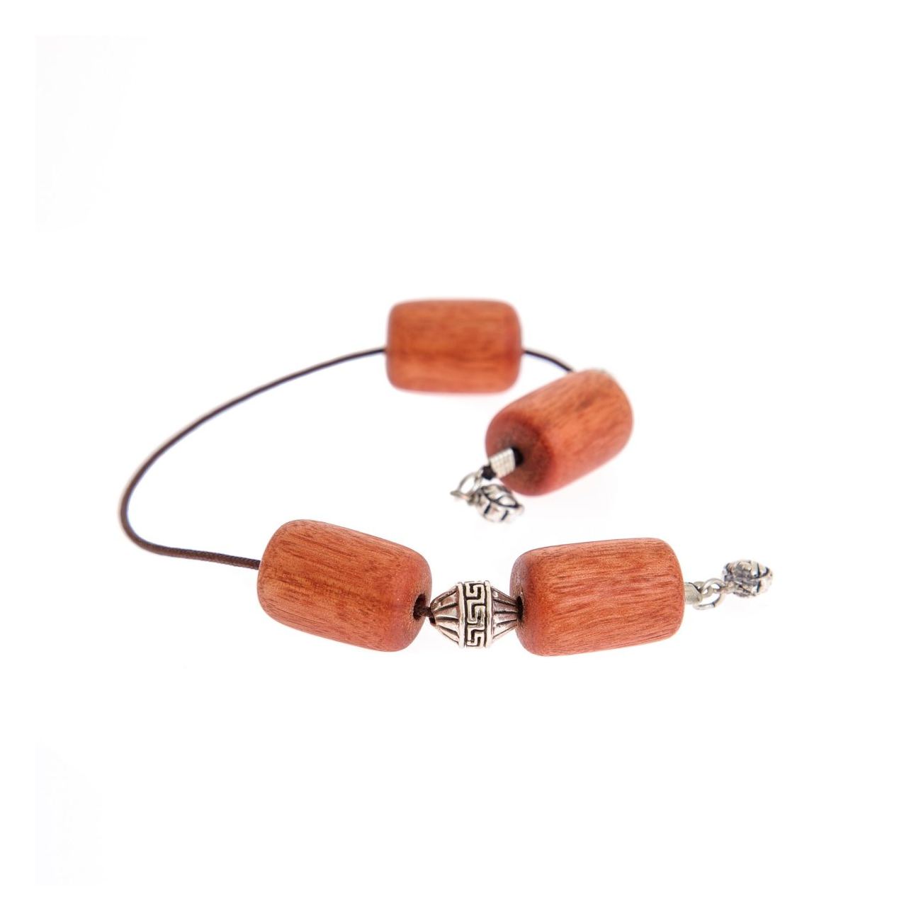 Greek Begleri, Eucalyptus Wood Beads on Pure Silk Cord