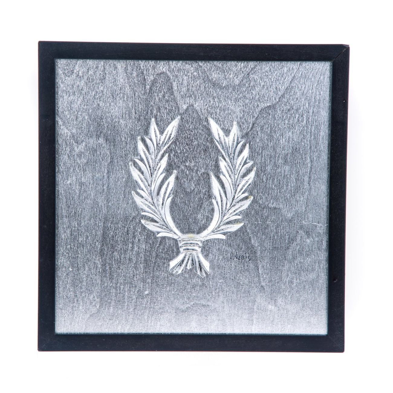 Laurel Wreath Design - Silver Patinated - Handmade Wall or Table ...