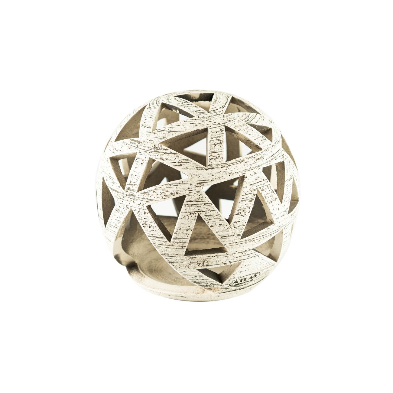 Set of 2 Modern Ceramic Tealight Candle Lanterns, Beige Color, Large ...