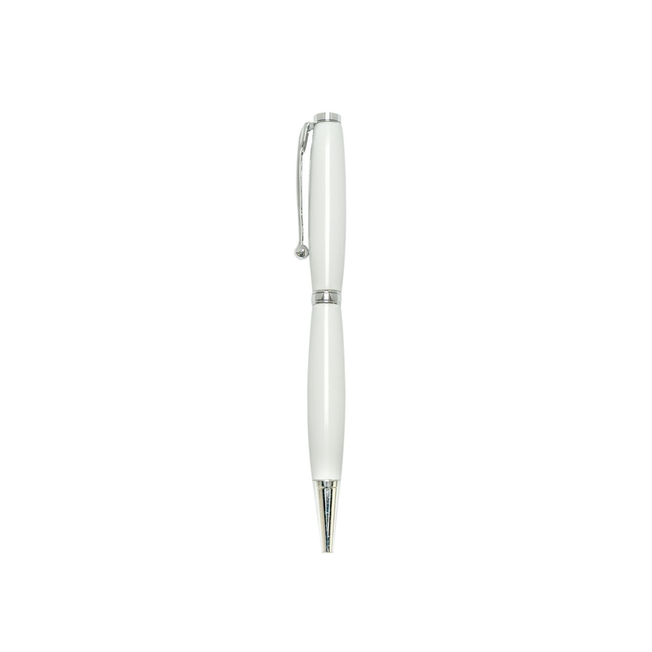 Ballpoint Pen, Handmade of White Corian, Venus Design