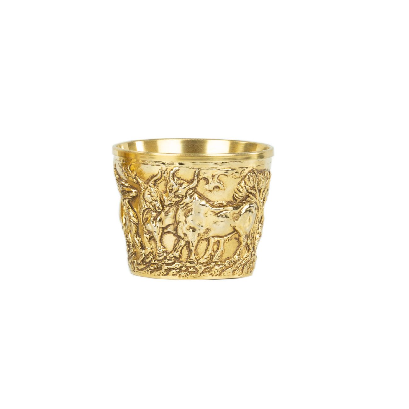 Ancient Greek Cup. Handmade of Gold Plated Copper - "Vapheio Lakonias ...