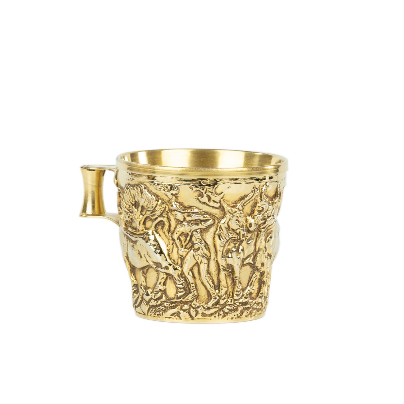 Ancient Greek Cup. Handmade of Gold Plated Copper - "Vapheio Lakonias ...