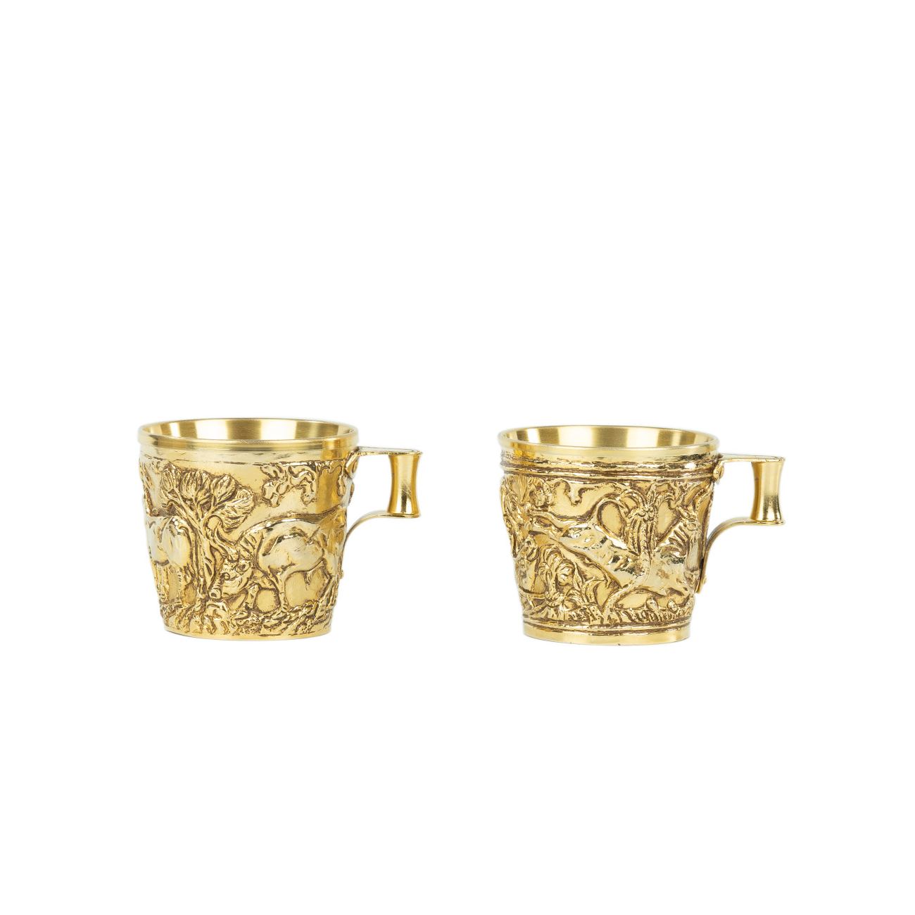 Ancient Greek Cup. Handmade of Gold Plated Copper - "Vapheio Lakonias ...
