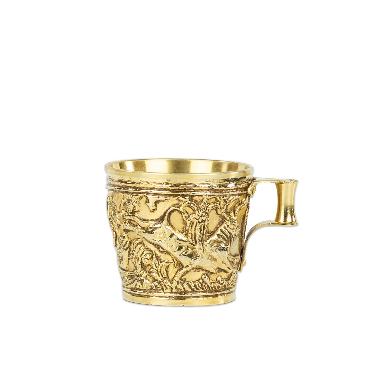Ancient Greek Cup. Handmade of Gold Plated Copper - "Vapheio Lakonias ...