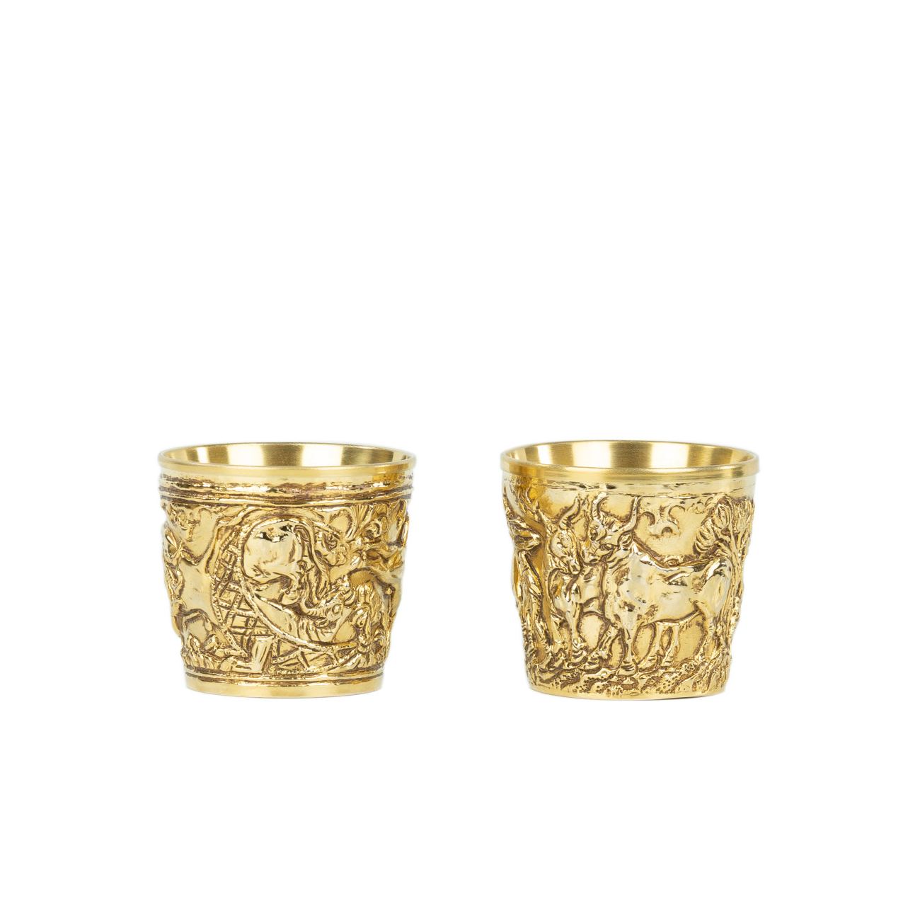 Ancient Greek Cup. Handmade of Gold Plated Copper - "Vapheio Lakonias ...