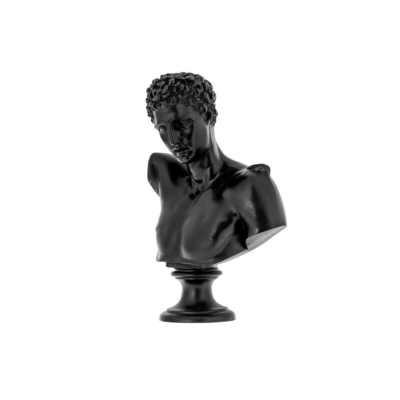 Greek God Bust Statue Black Sculpture Home Decor 31 cm Height Art ...