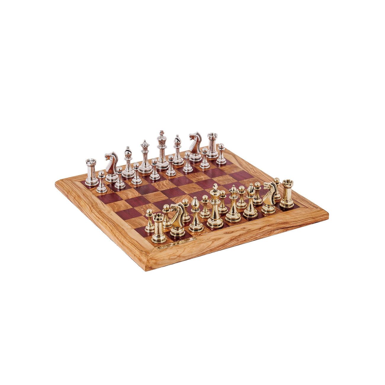 Olive Wood & Purple Heart, Handmade Premium Quality Chess Set, 42x42cm ...