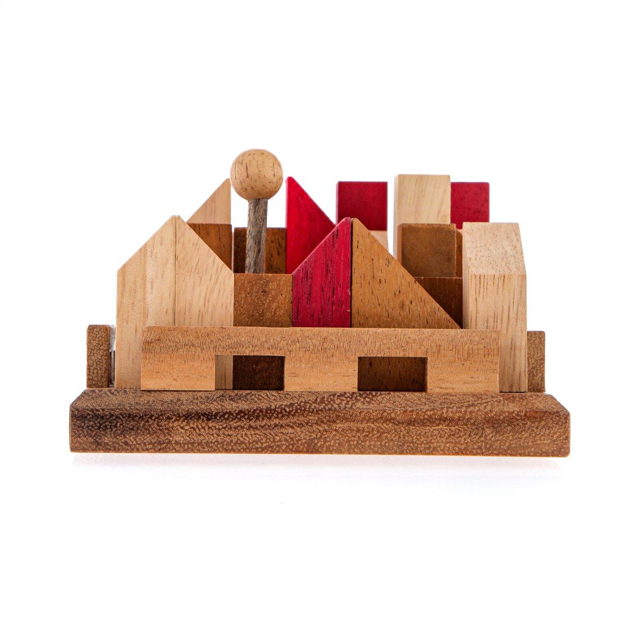The City Brain Teaser Game Handmade Wooden Mind Puzzle