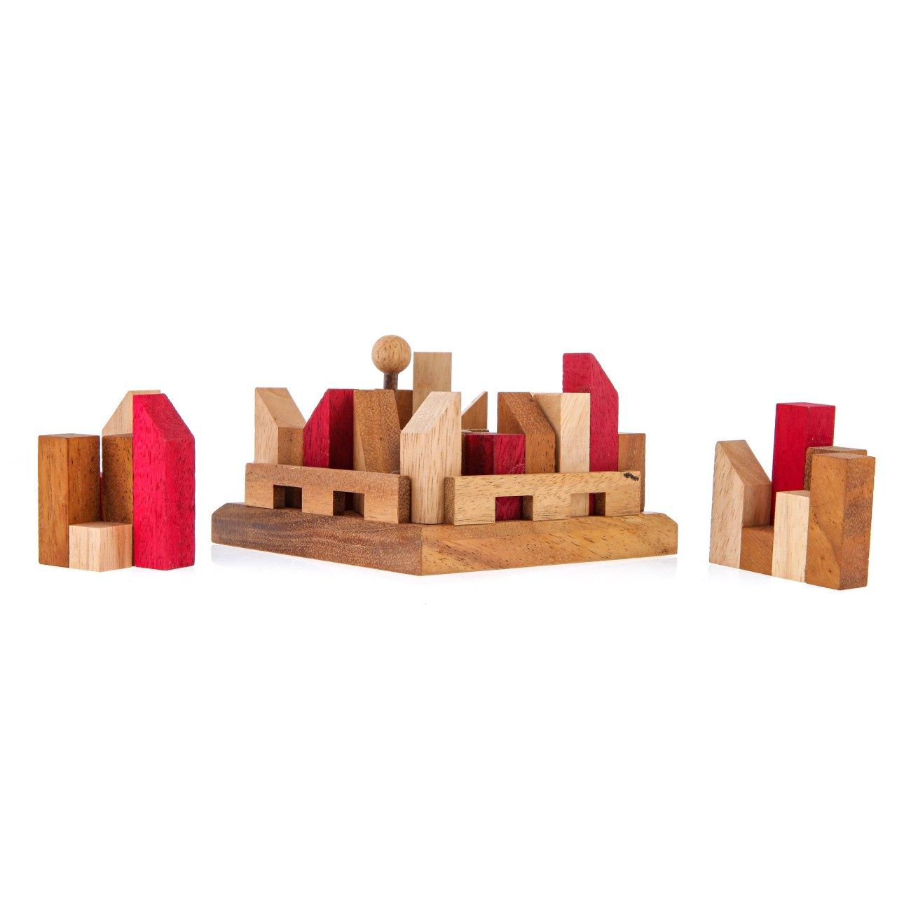 The City Brain Teaser Game Handmade Wooden Mind Puzzle