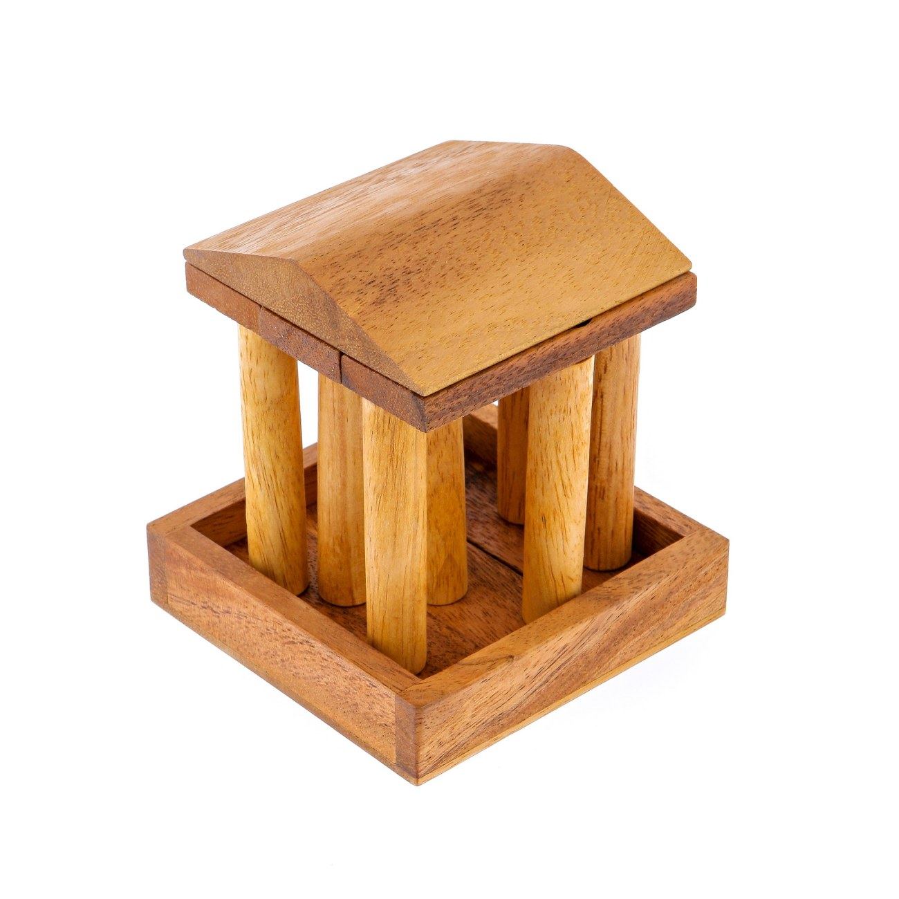 The Parthenon Temple Brain Teaser Game Handmade Wooden Mind Puzzle