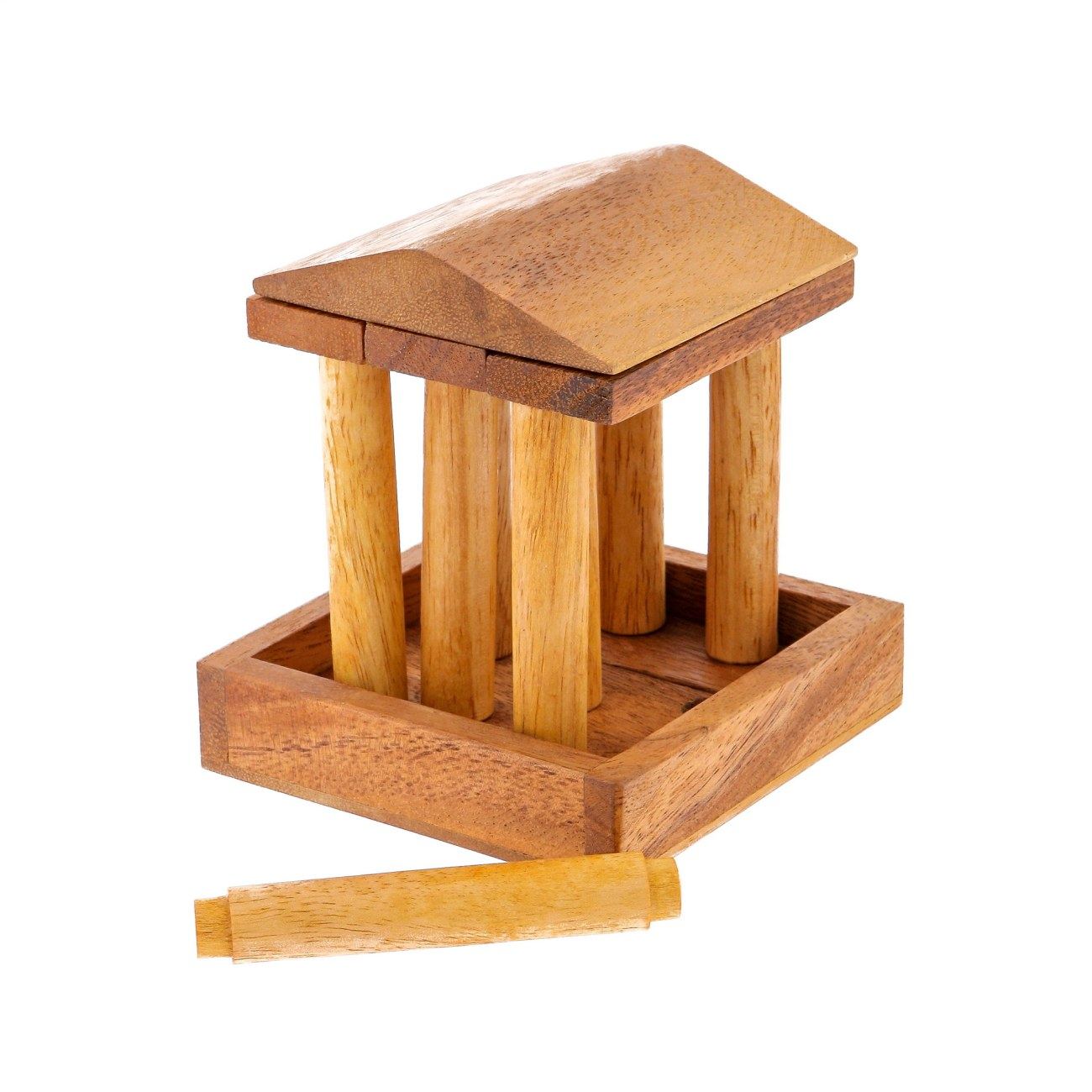 The Parthenon Temple Brain Teaser Game Handmade Wooden Mind Puzzle