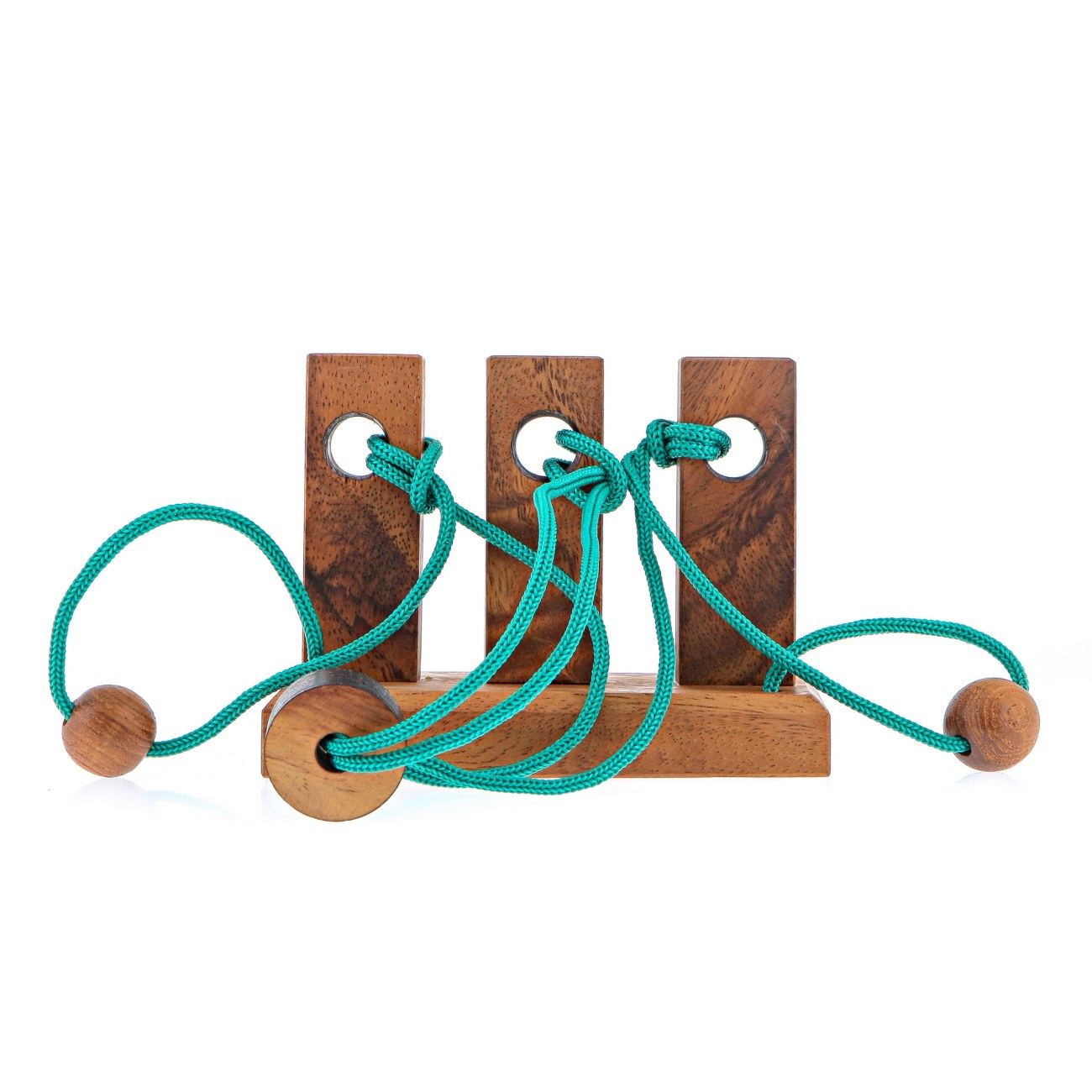 "Three Towers" Brain Teaser Game - Handmade Wooden Mind Puzzle