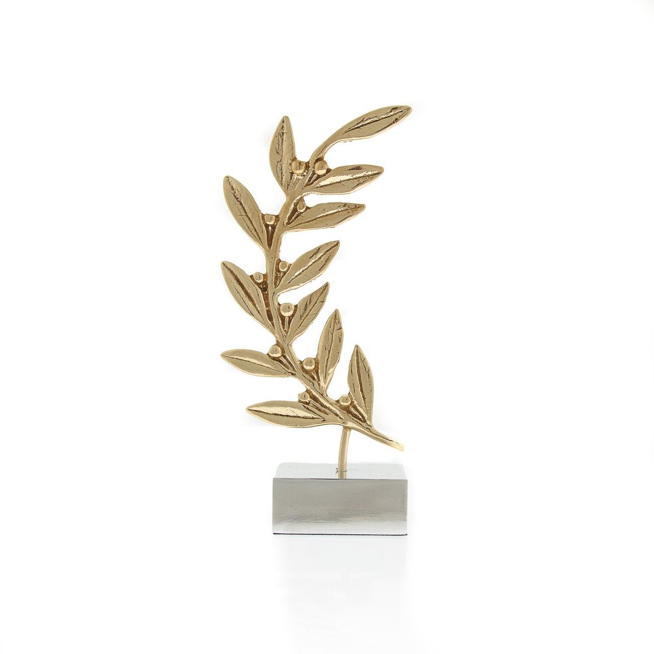 Olive Branch - Handmade Bronze Table Ornament - Style B