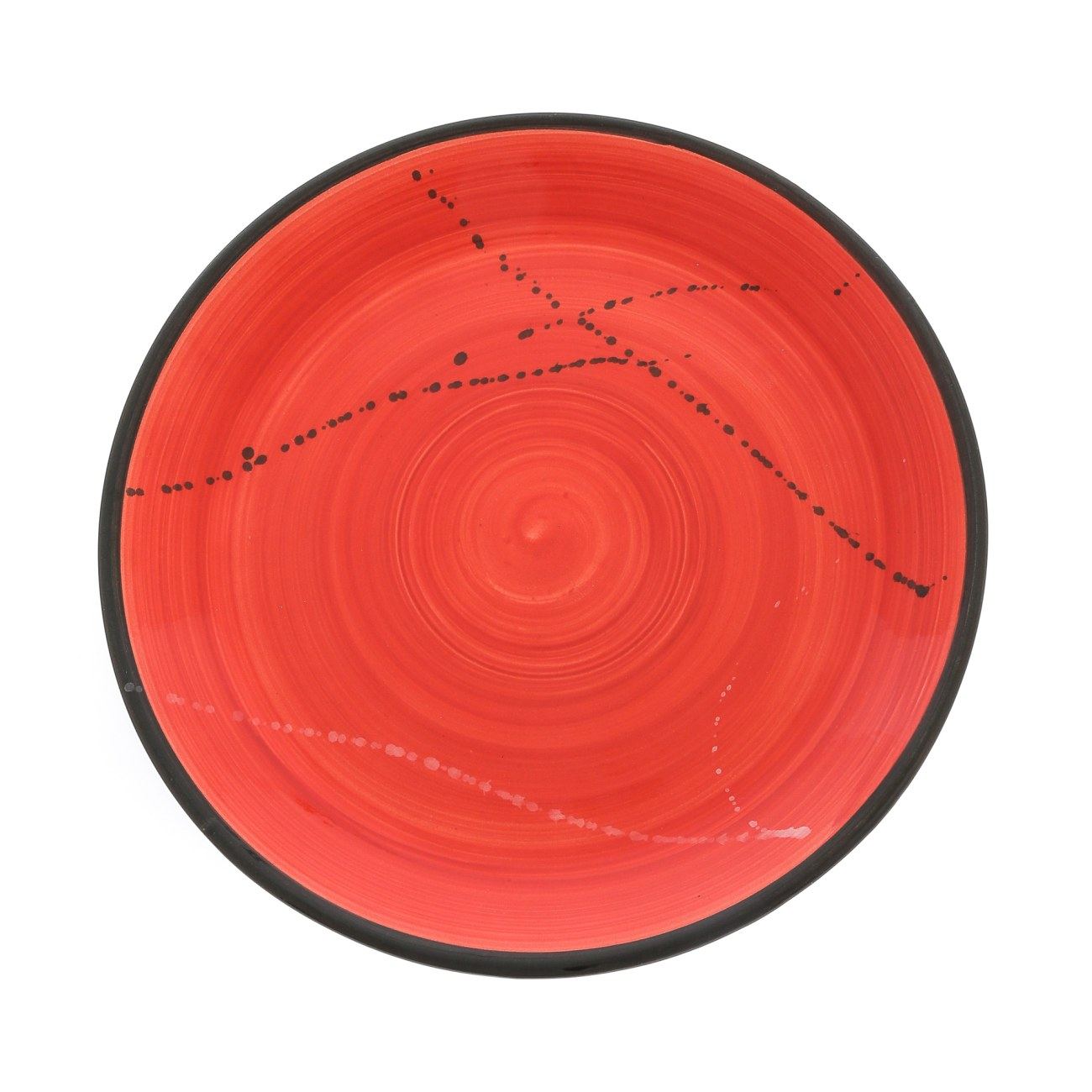 Main Course Serving Plate or Dish, Handmade Ceramic - Red 10.6" (27cm)