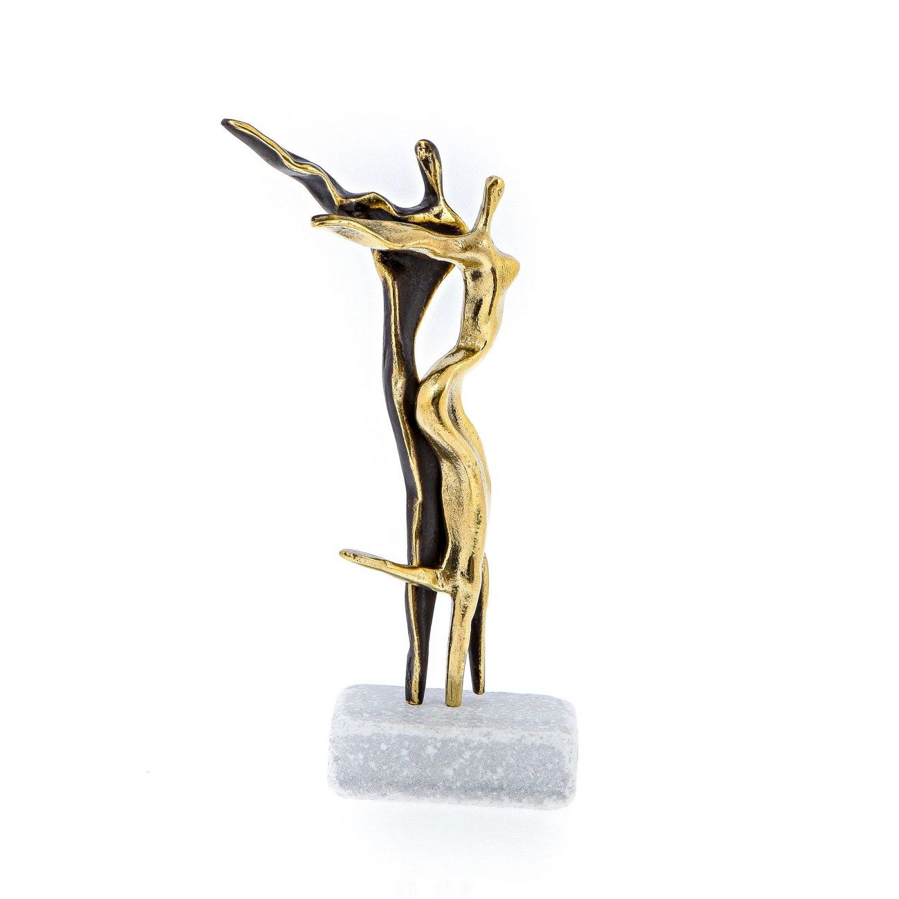 "Dancing Couple" Modern Metal Sculpture - Handmade Bronze Metal on ...