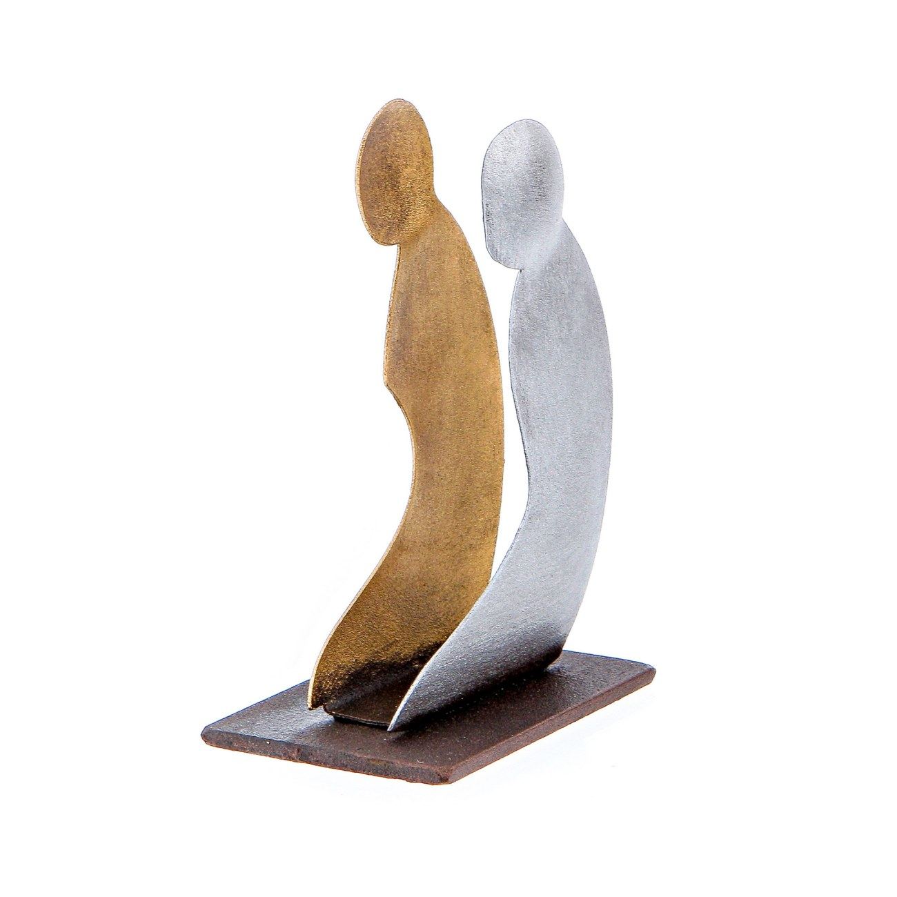 Business Card Holder - Desktop Handmade Metal - Human Figure - Gold ...