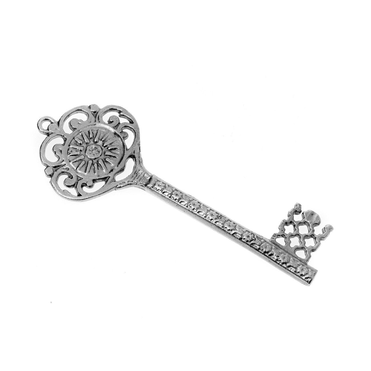 Skeleton Key "Sun of Vergina" - Handmade Aluminum Metal - Large, Silver ...