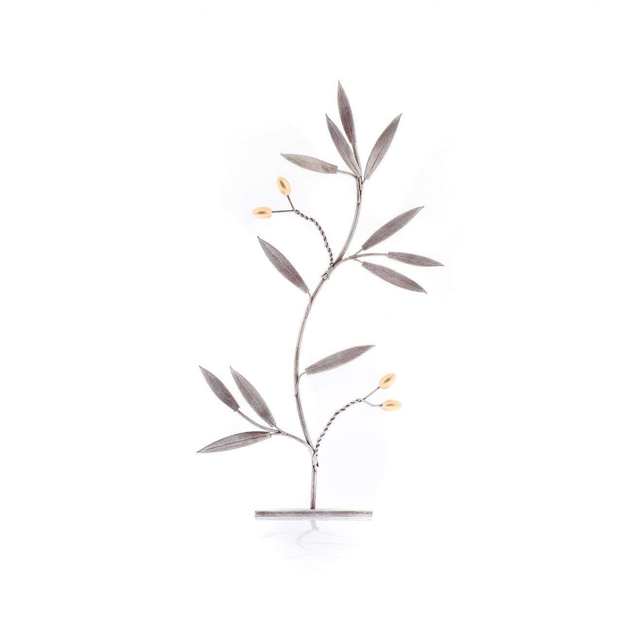 Olive Tree - Handmade Metal Decorative Tabletop Accessory - Silver ...