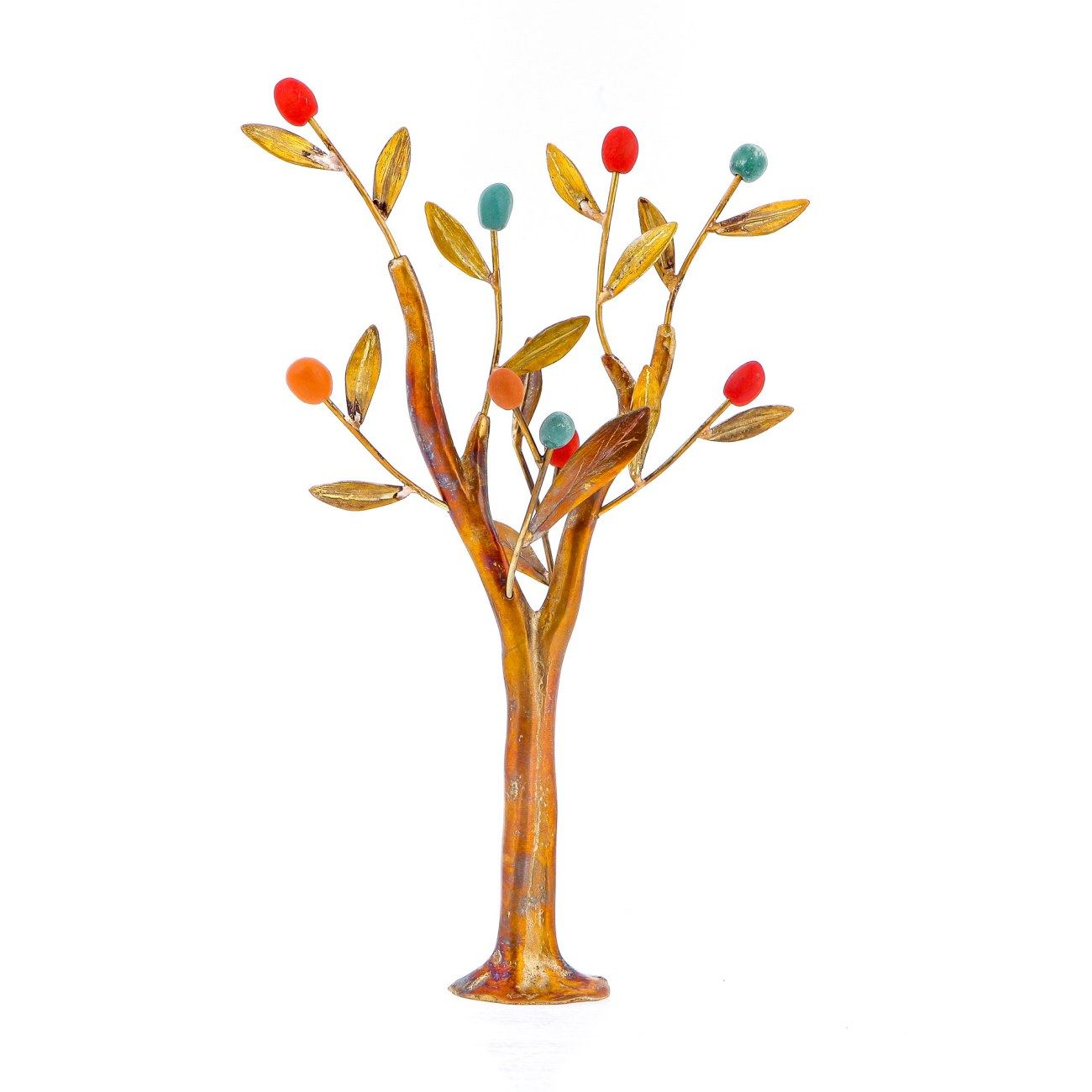 Olive Trees Set of 2 - Handmade Bronze & Ceramic Sculptures - Modern ...