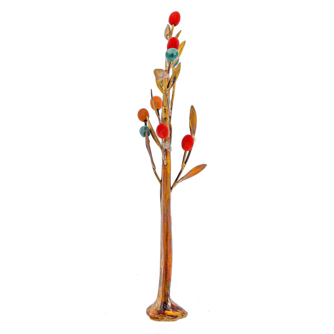 Olive Trees Set of 2 - Handmade Bronze & Ceramic Sculptures - Modern ...