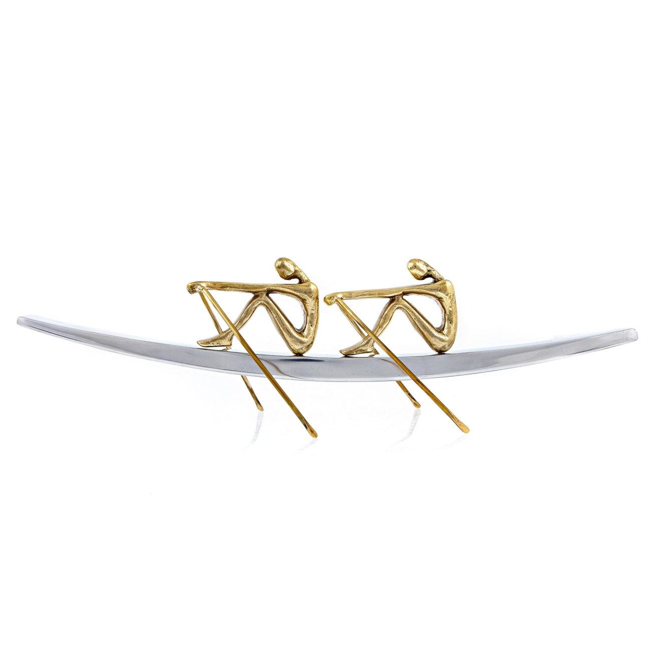 "Two Rowers" Metal Sculpture - Handmade Bronze & Aluminum - Large Size ...